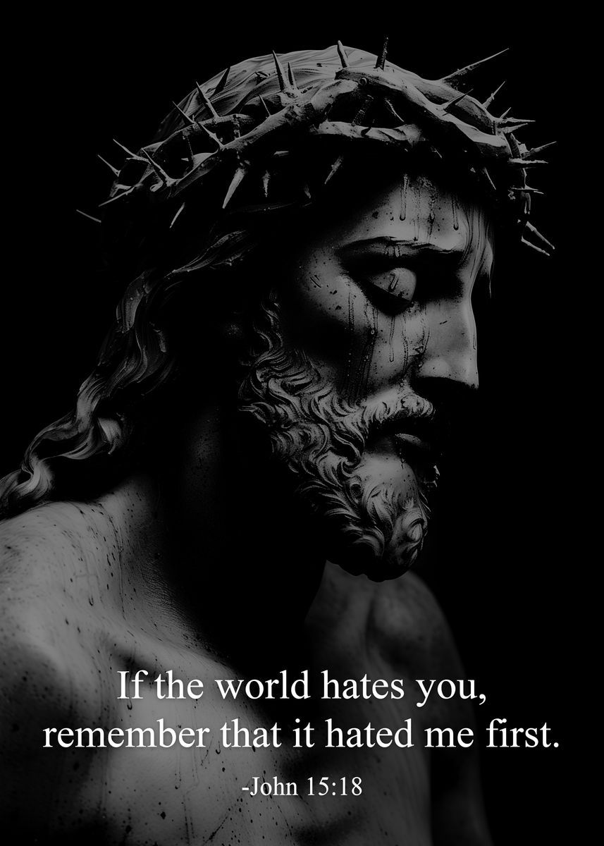 'Jesus Bible Verse Quote' Poster, picture, metal print, paint by Vars ...