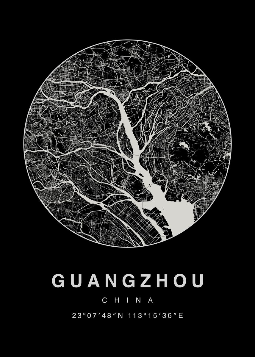 'Guangzhou' Poster, picture, metal print, paint by Notorious Productions | Displate