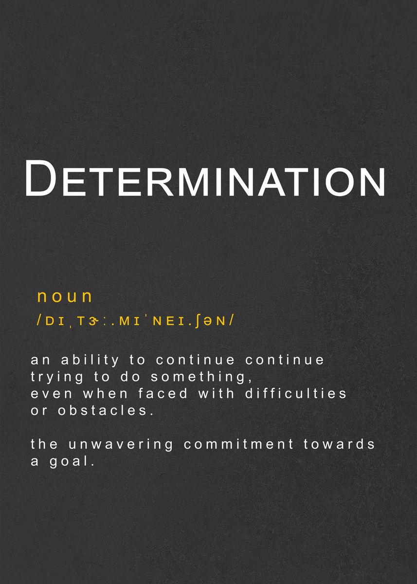 'Motivational Determination' Poster, picture, metal print, paint by ...