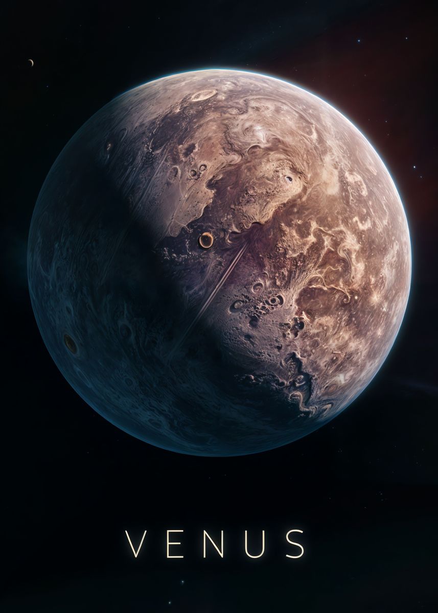 'Planet Venus in space' Poster, picture, metal print, paint by Ayen ...