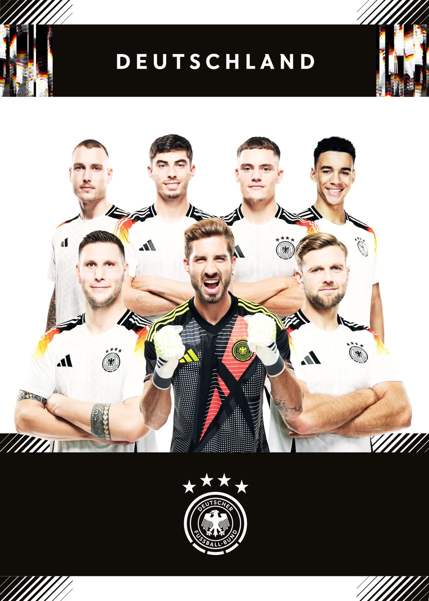 'Fullkrug squad' Poster, picture, metal print, paint by DFB | Displate