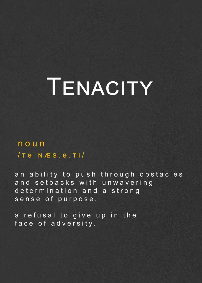 'Motivational Tenacity' Poster, picture, metal print, paint by ...