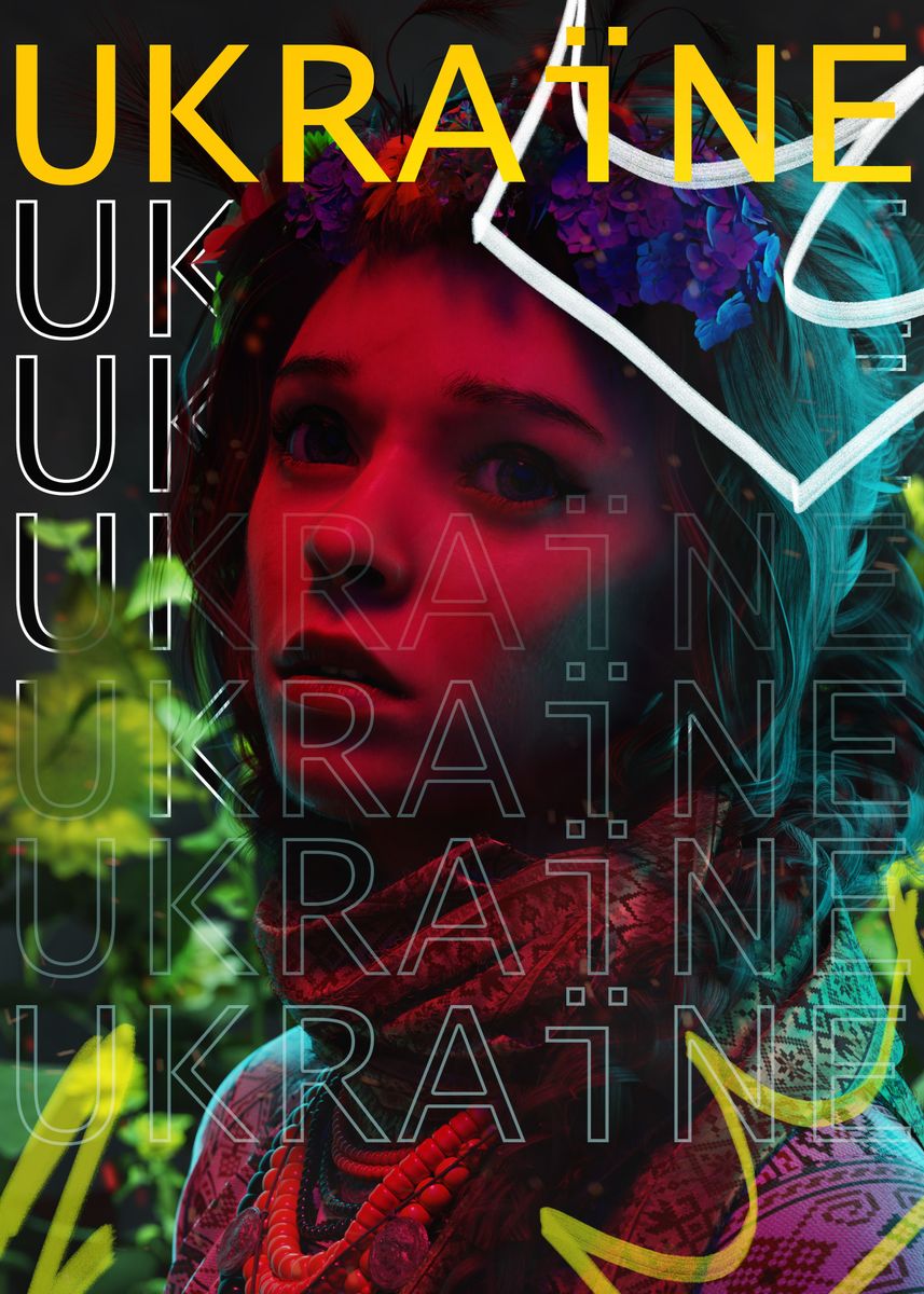 'Ukrainian Girl' Poster, picture, metal print, paint by Evan | Displate