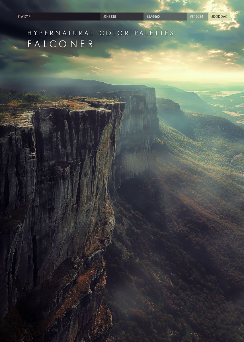 'Mountain Cliff' Poster, picture, metal print, paint by Psalms and ...