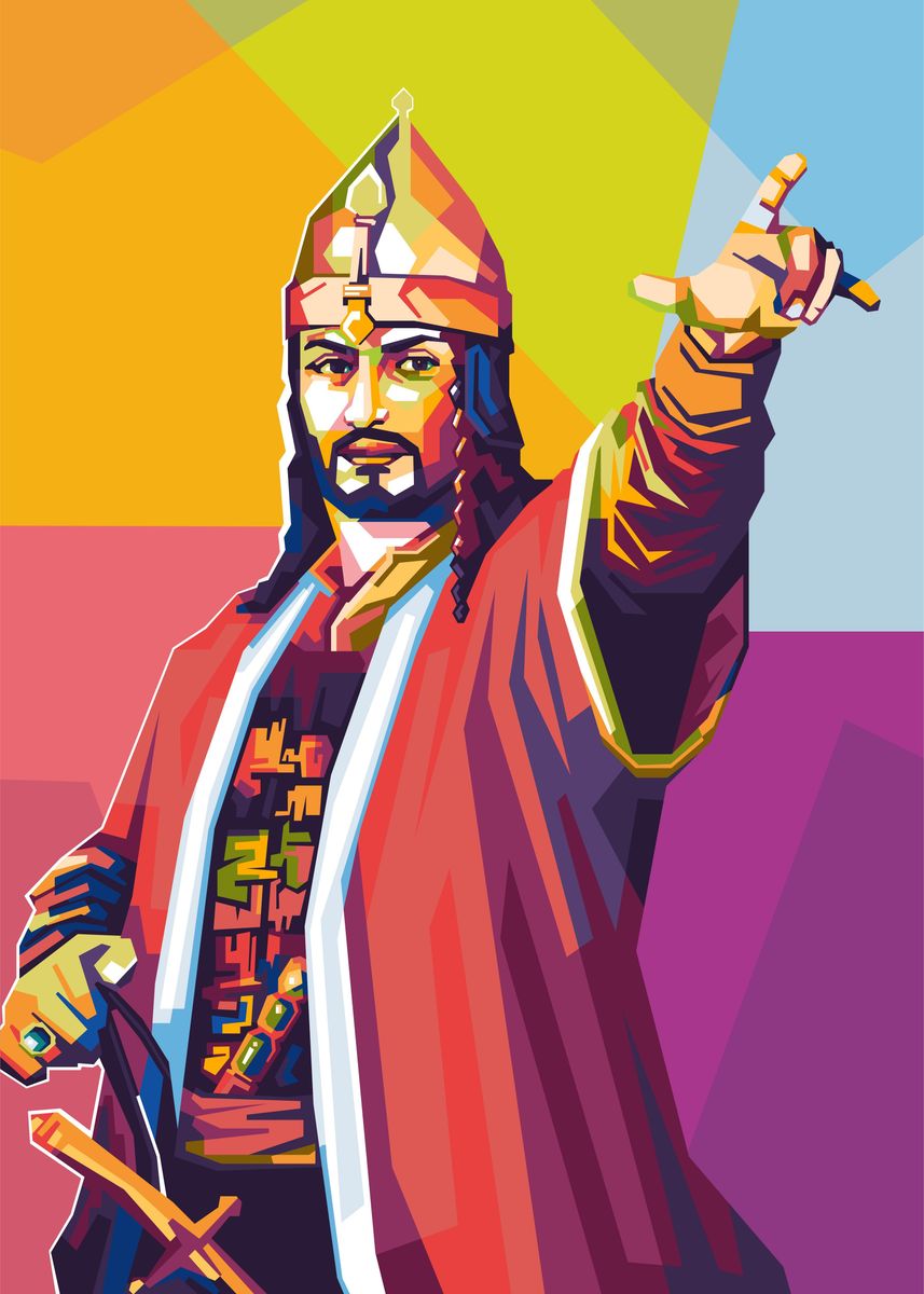 'Ottoman Sultan WPAP' Poster, picture, metal print, paint by Akhmad ...