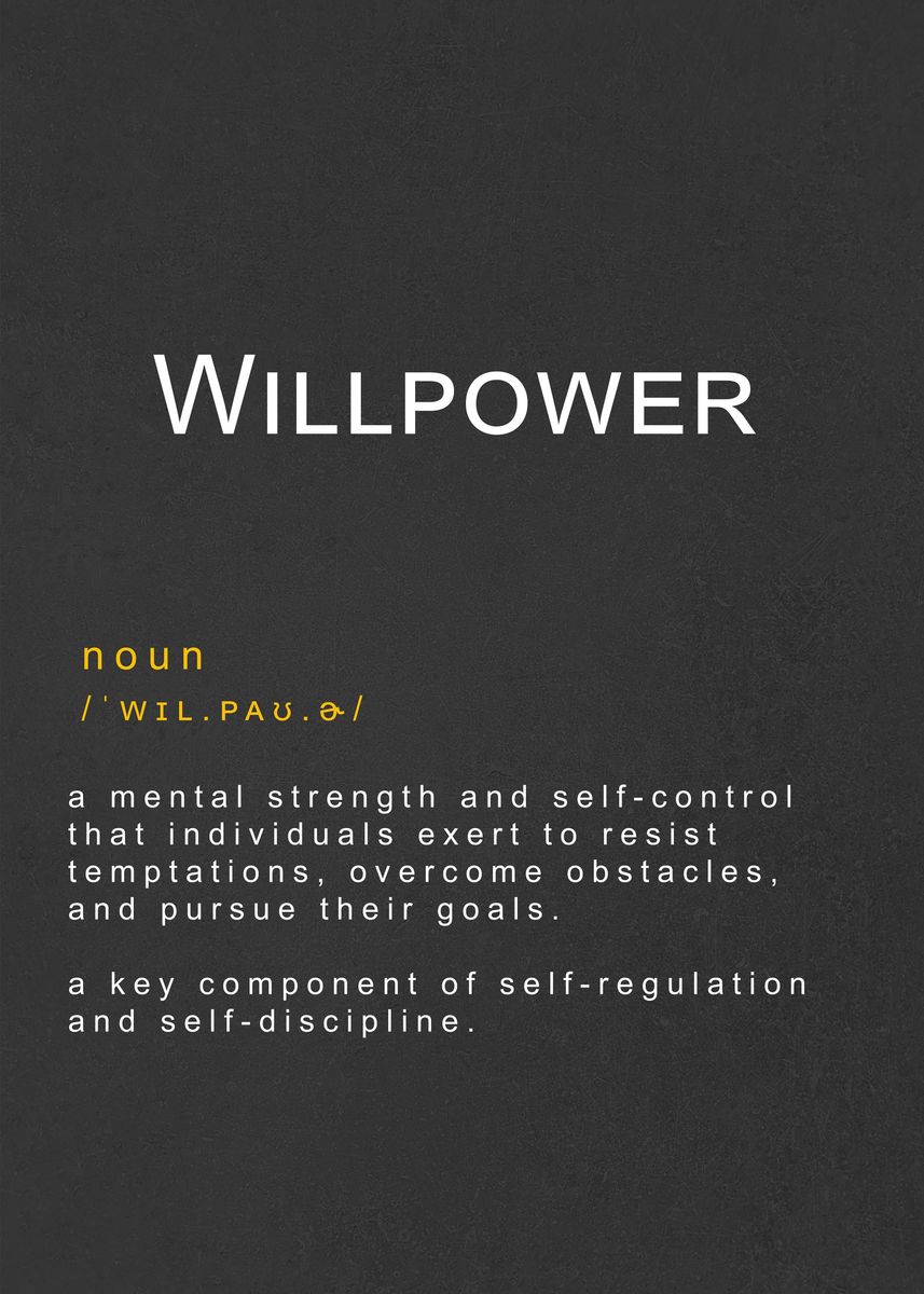 'Motivational Willpower' Poster, picture, metal print, paint by AshnoAlice | Displate