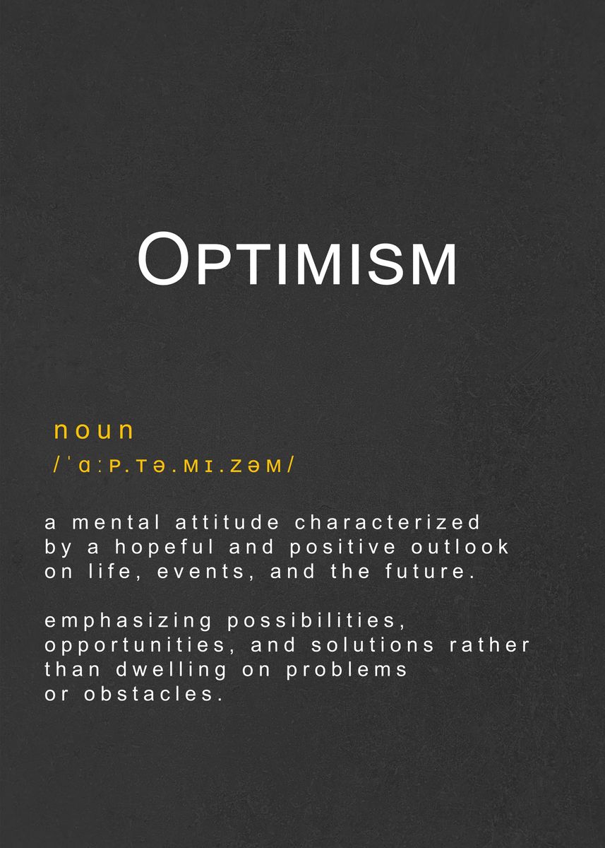 'Motivational Optimism' Poster, picture, metal print, paint by ...