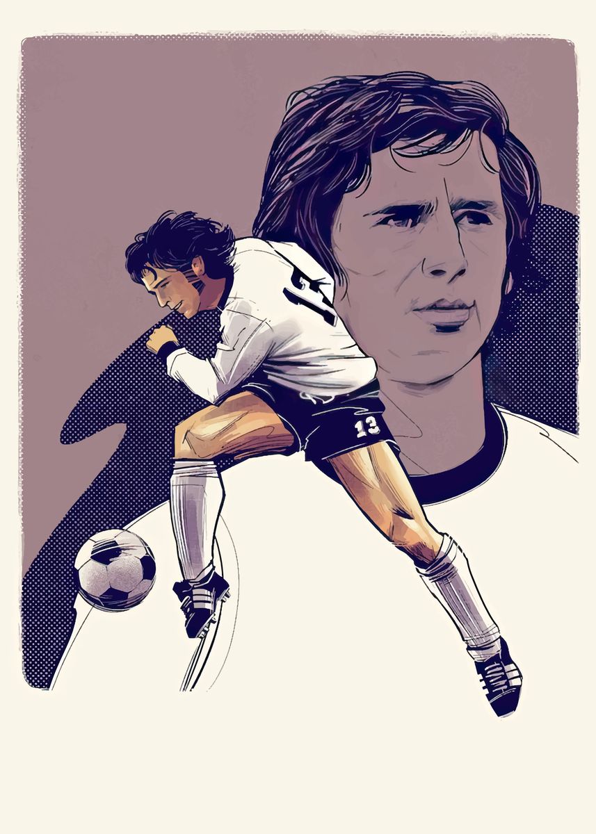 'legendary football' Poster, picture, metal print, paint by Bernard ...