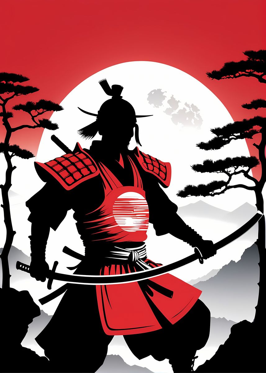 'Japanese Samurai' Poster, picture, metal print, paint by Gon Poster ...