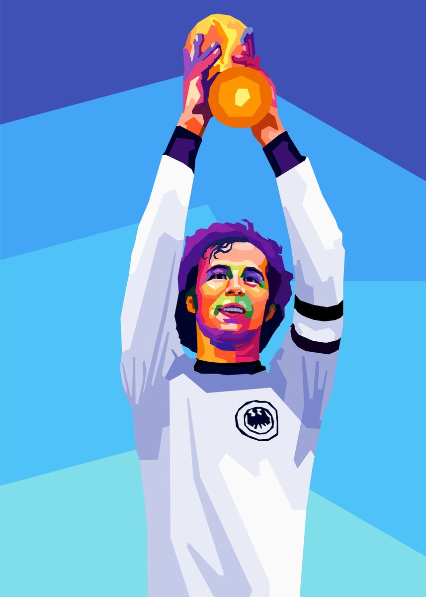 'Franz Beckenbauer Champion' Poster, picture, metal print, paint by ...