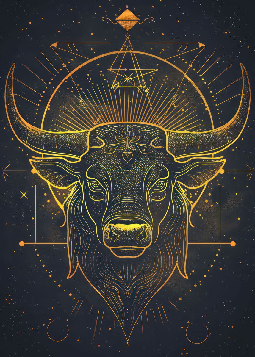 'Celestial Taurus' Poster, picture, metal print, paint by jodotodesign ...