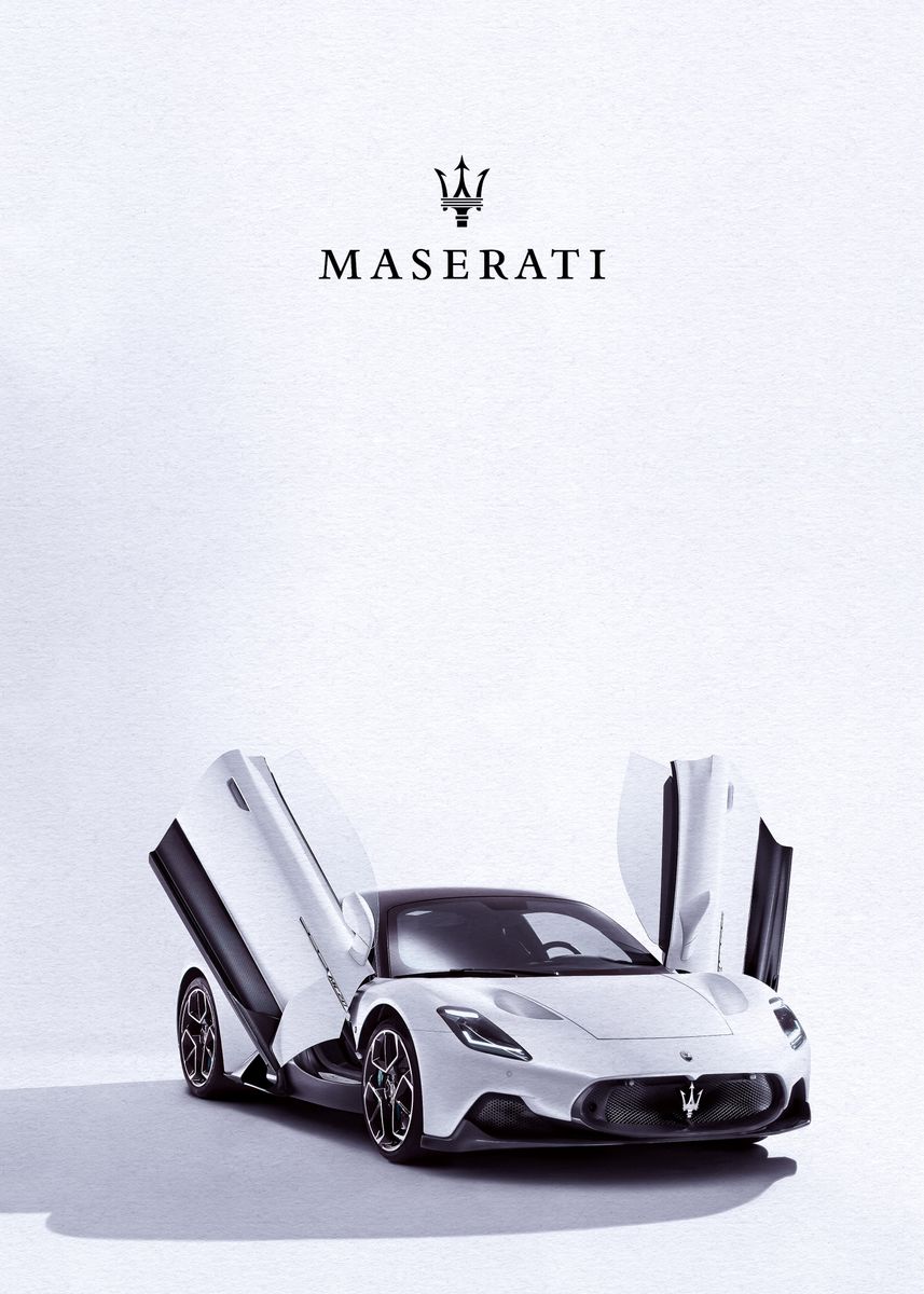 'Maserati MC20' Poster, picture, metal print, paint by Lee Rocks | Displate