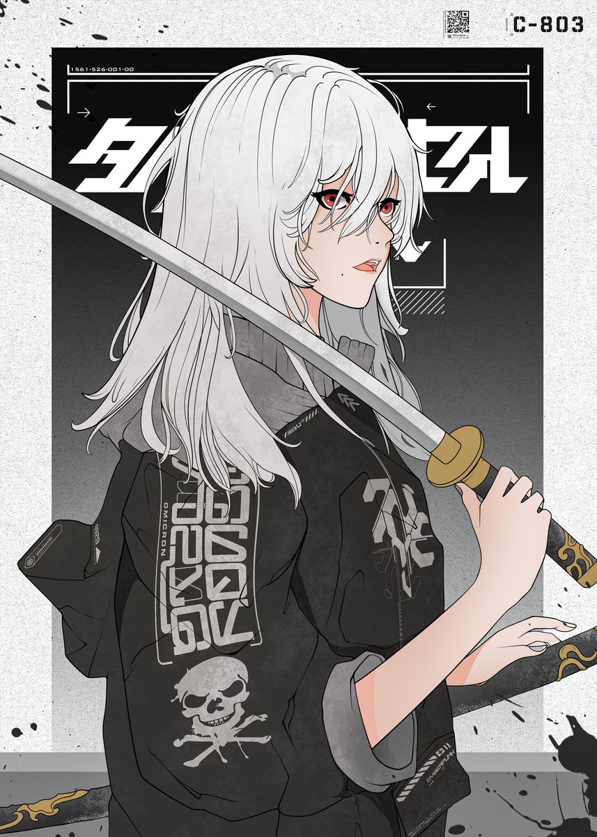 'Neo Samurai' Poster, picture, metal print, paint by Hiro Labs | Displate