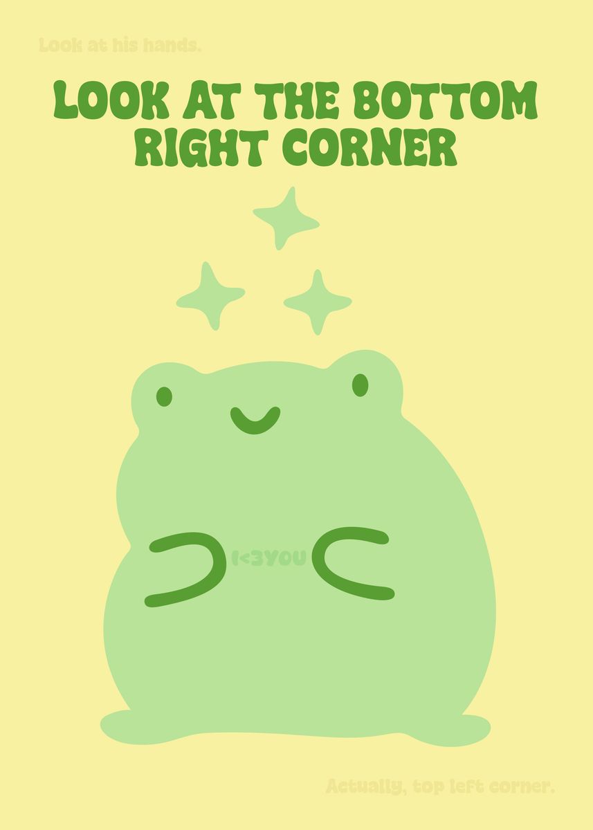 'Funny Quote Cute Frog' Poster, picture, metal print, paint by Team ...