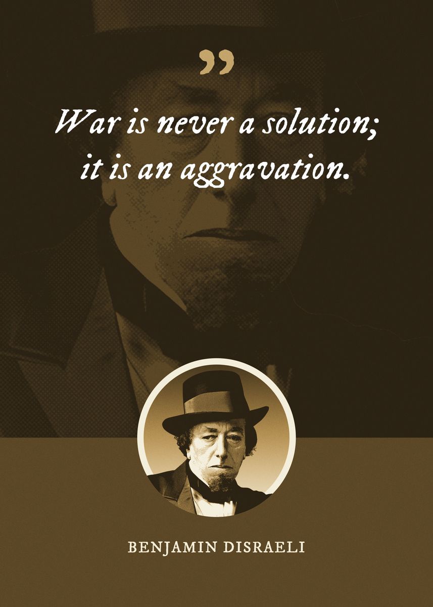 'War is never a solution' Poster, picture, metal print, paint by ...