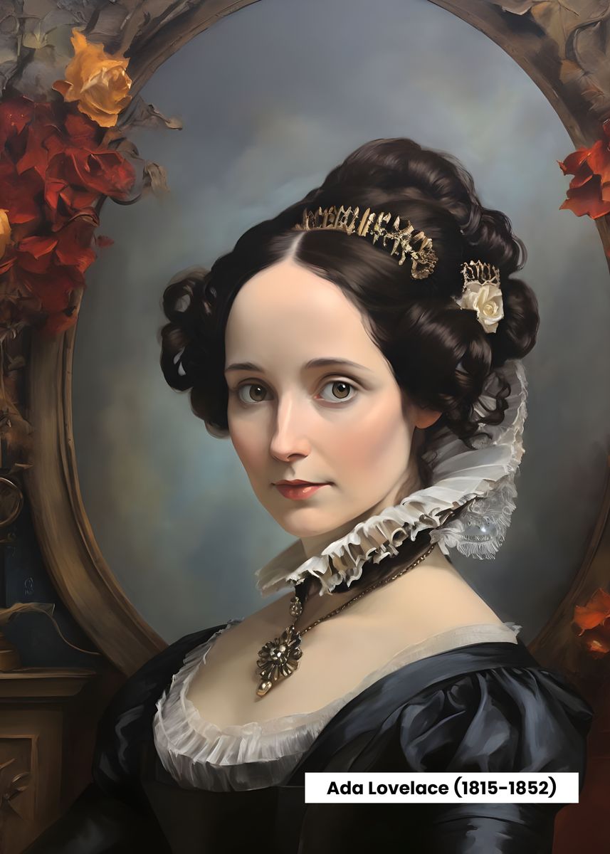 'Ada Lovelace Oil Painting' Poster, picture, metal print, paint by VR ...