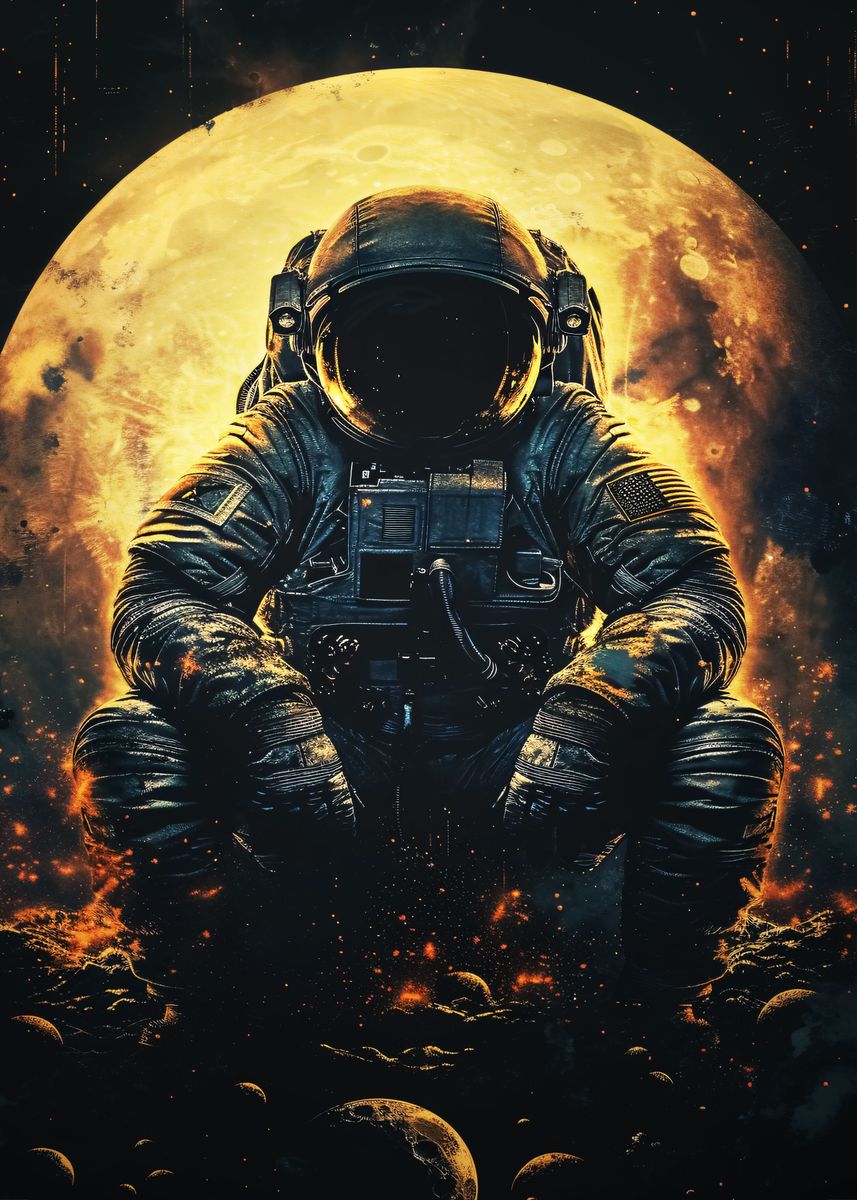 'Spaceman ' Poster, picture, metal print, paint by Undermountain | Displate