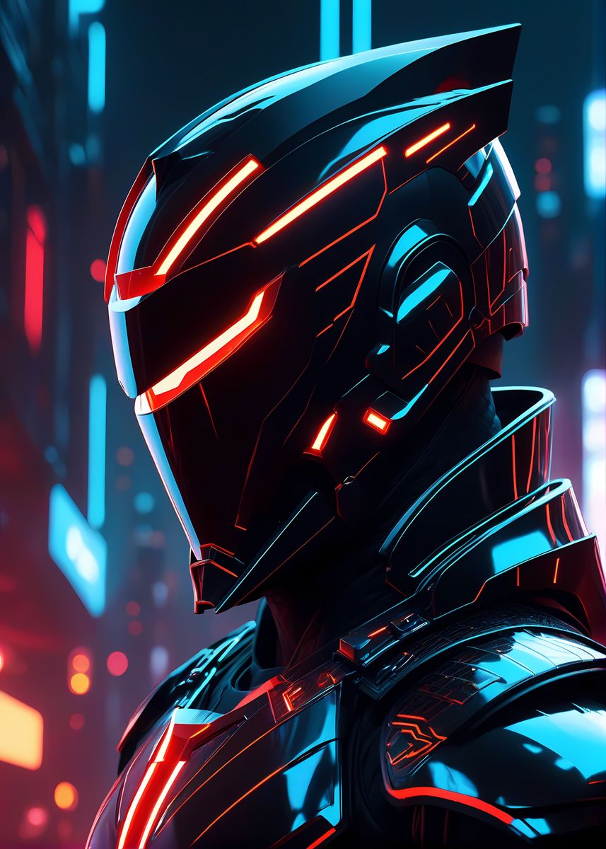 'Neon Shadow' Poster, picture, metal print, paint by Ruins Poster ...