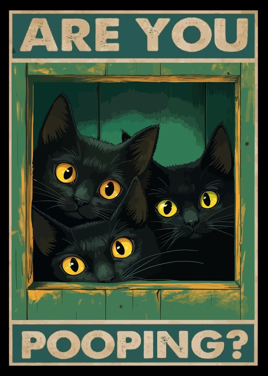 'Are you pooping' Poster, picture, metal print, paint by Jimmy Dg ...