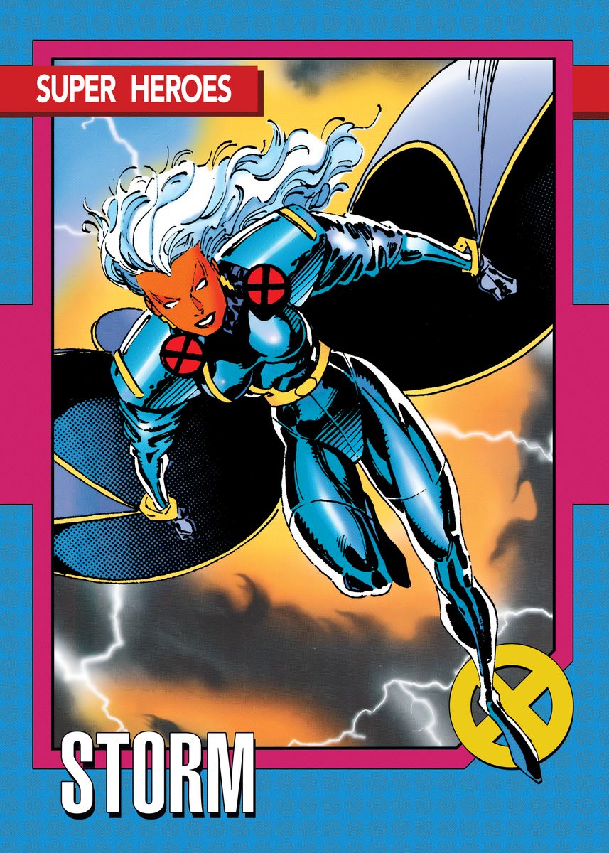'Storm Trading Card' Poster, picture, metal print, paint by Marvel ...