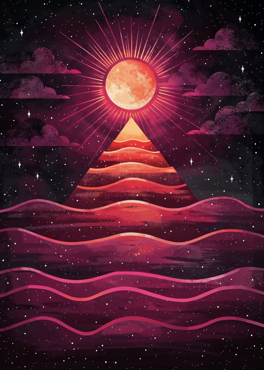 'Radiant Path' Poster, picture, metal print, paint by Tomo | Displate