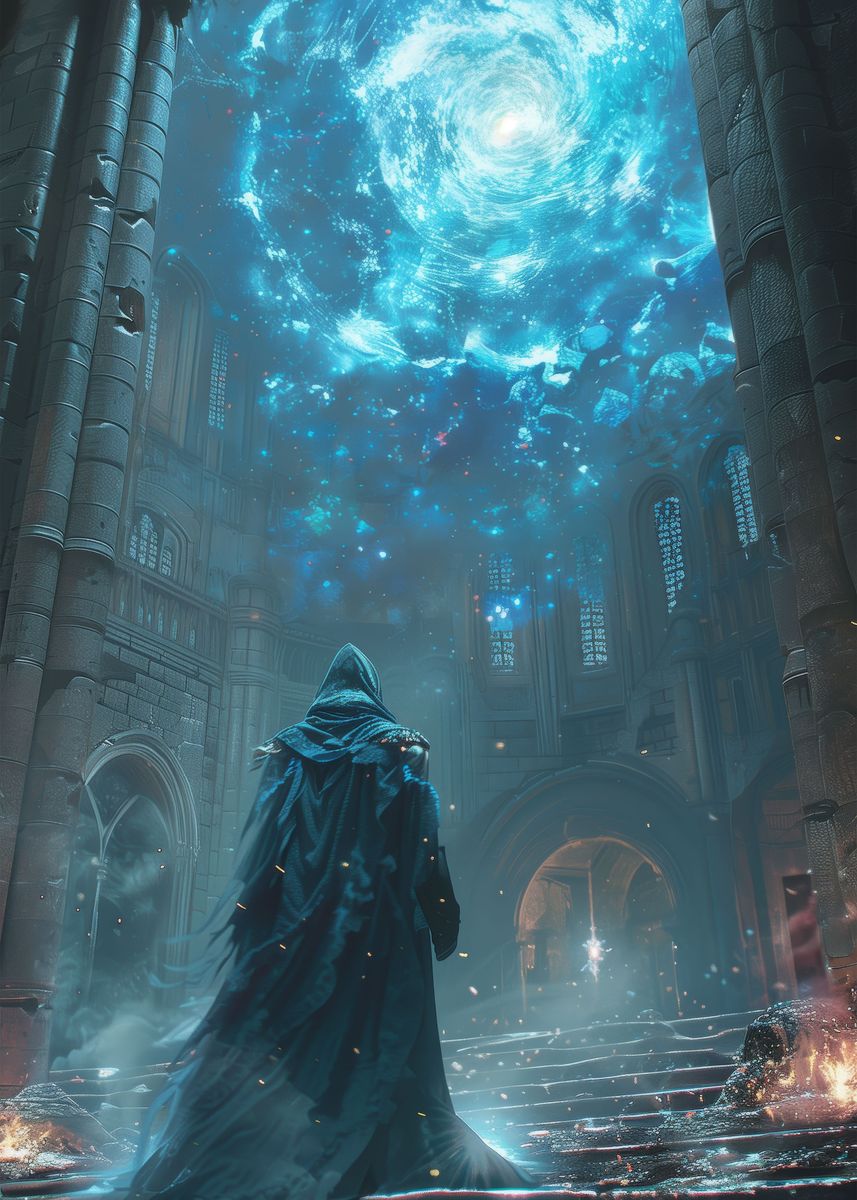 'Mysterious Wizard' Poster, picture, metal print, paint by Vizio | Displate