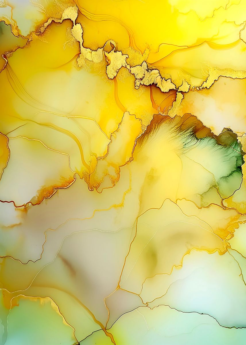 'Abstract Alcohol Ink Art' Poster, picture, metal print, paint by ...