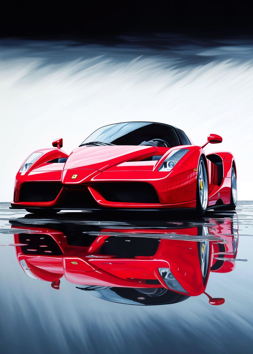 'Ferrari Enzo supercar' Poster, picture, metal print, paint by Roman ...