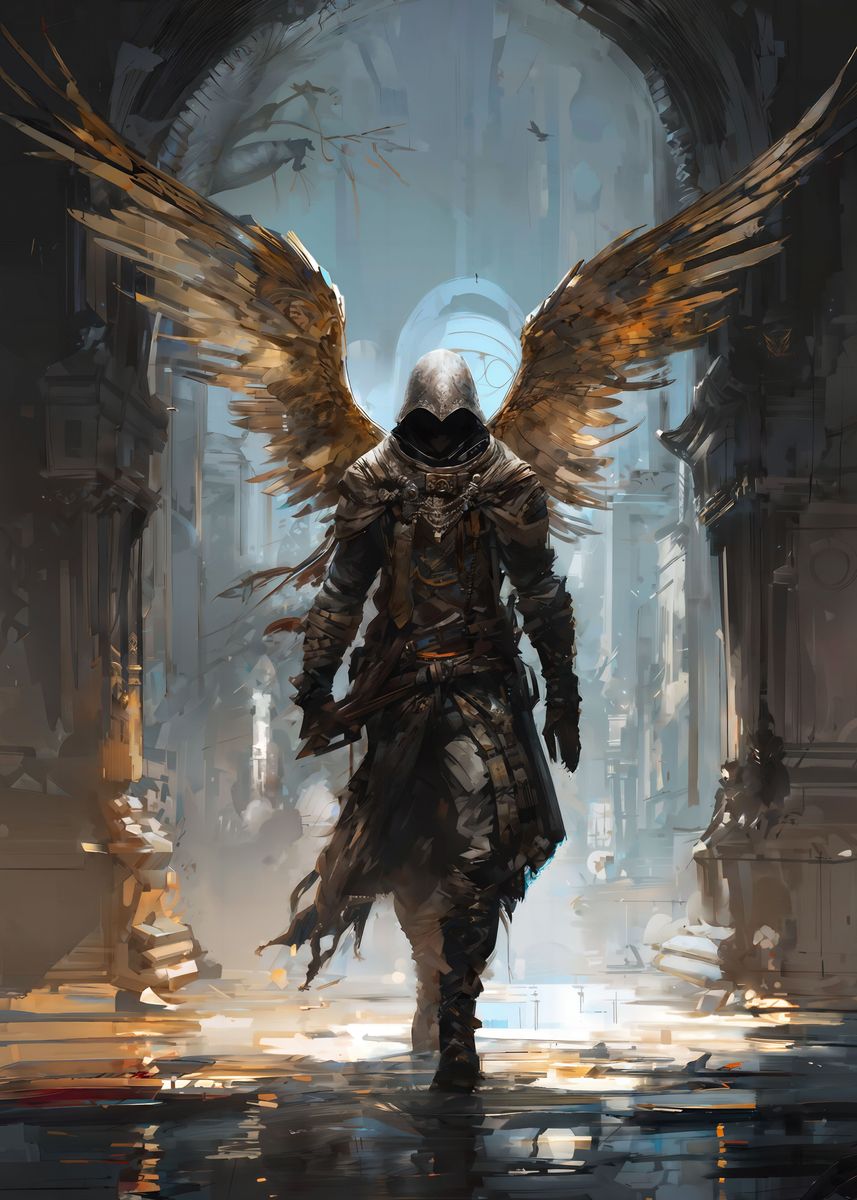 'Holy Guardian ' Poster, picture, metal print, paint by Lukasz Kobylka ...