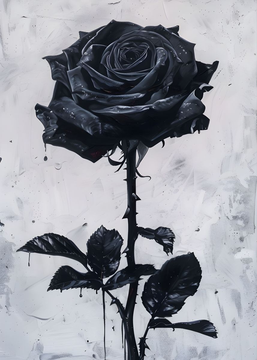 'Obsidian Elegance' Poster, picture, metal print, paint by Monika ...