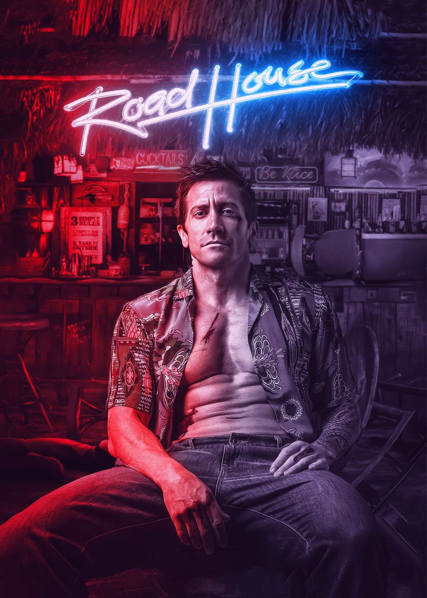 'Road House Movie Poster' Poster, picture, metal print, paint by NuMaNi ...