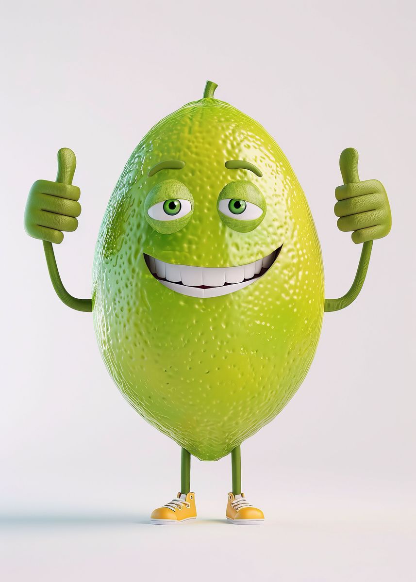 'Lime' Poster, picture, metal print, paint by Henning Seifert | Displate