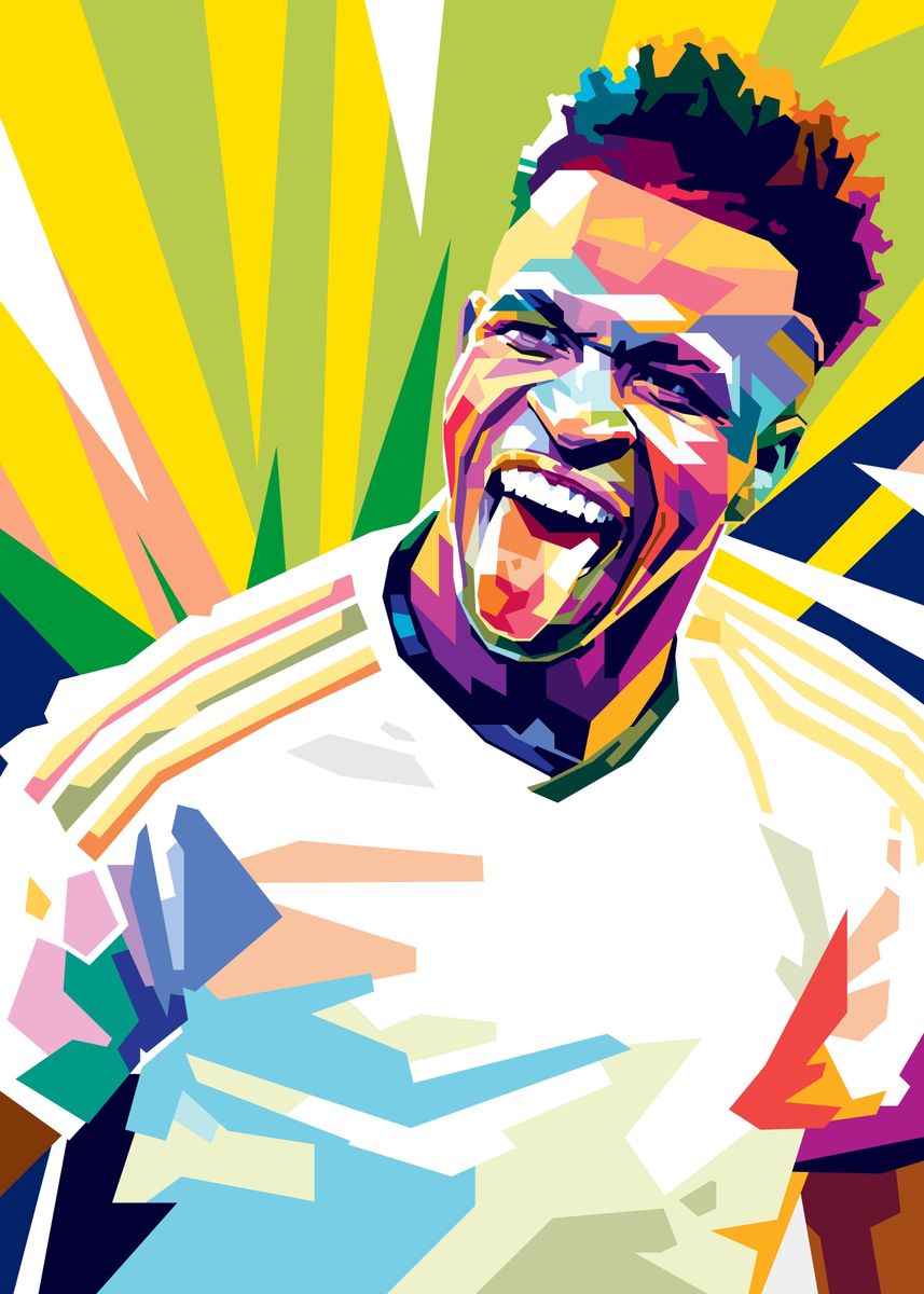 'Vinicius fan art portrait' Poster, picture, metal print, paint by ...