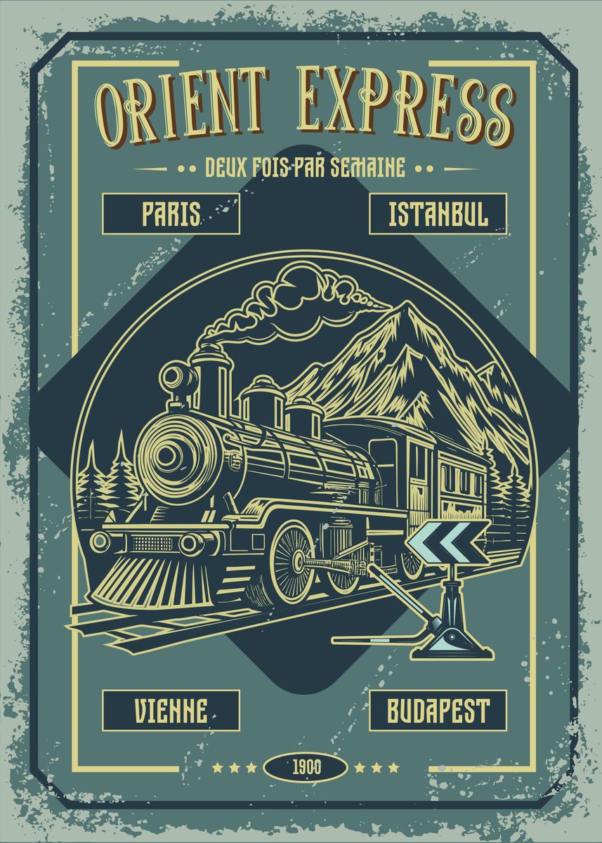 'Old Steam Locomotive' Poster, picture, metal print, paint by Cat ...