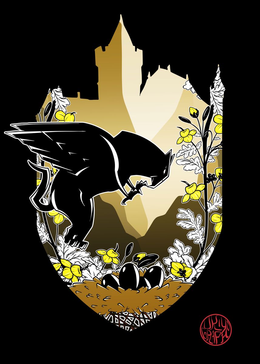 'Medieval griffin ecu' Poster, picture, metal print, paint by ...