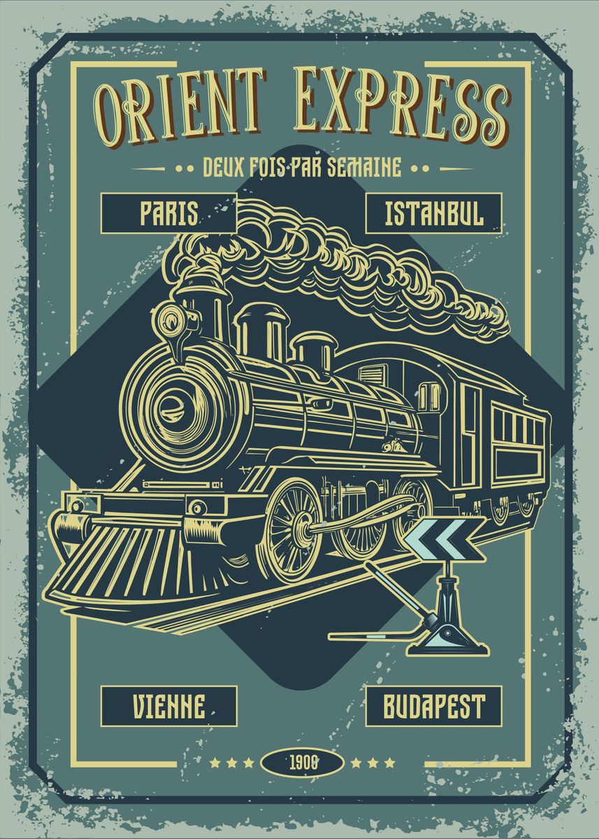 'Old Steam Locomotive' Poster, picture, metal print, paint by Cat ...