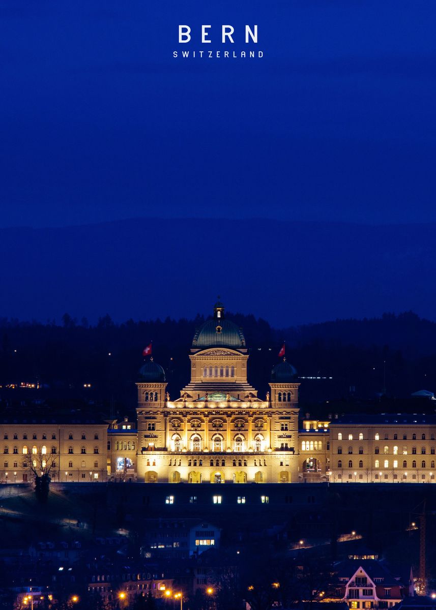 'Bern ' Poster, picture, metal print, paint by Travel Addict | Displate
