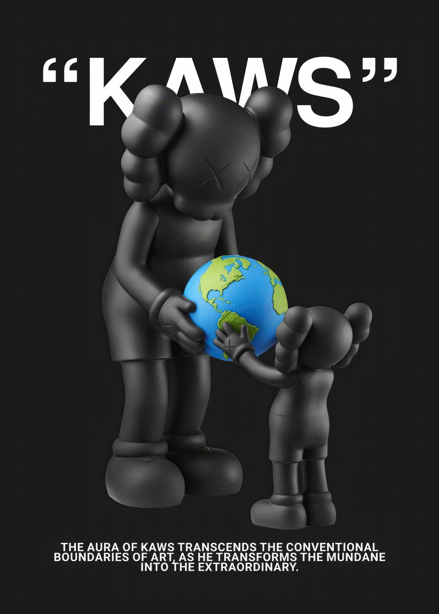 'Kaws Earth' Poster, picture, metal print, paint by Razu Matubbor ...