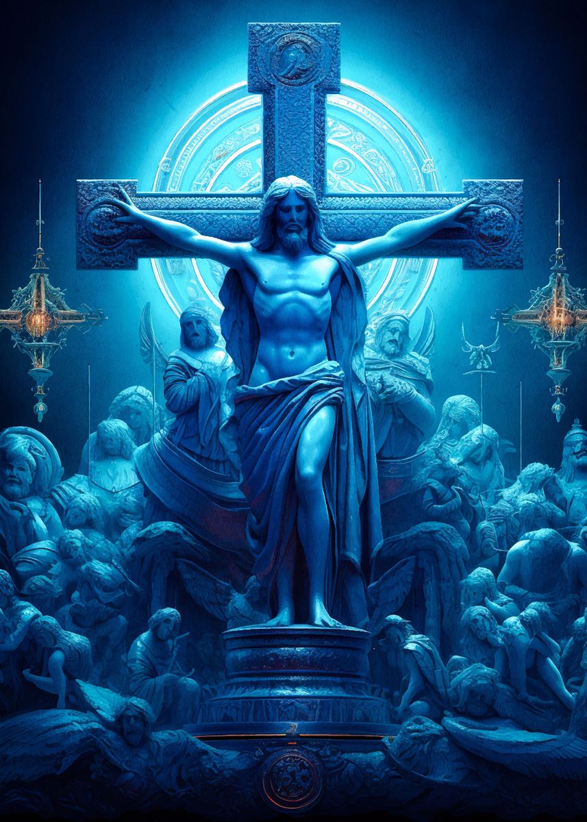 'jesus christ watercolor ' Poster, picture, metal print, paint by ...