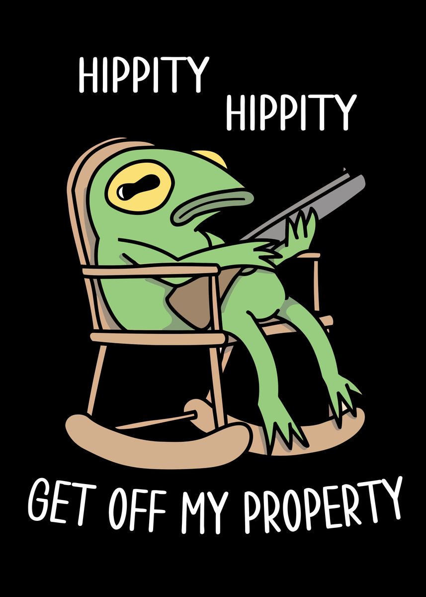 'Hippity Hoppity Frog Meme' Poster, picture, metal print, paint by Bee ...