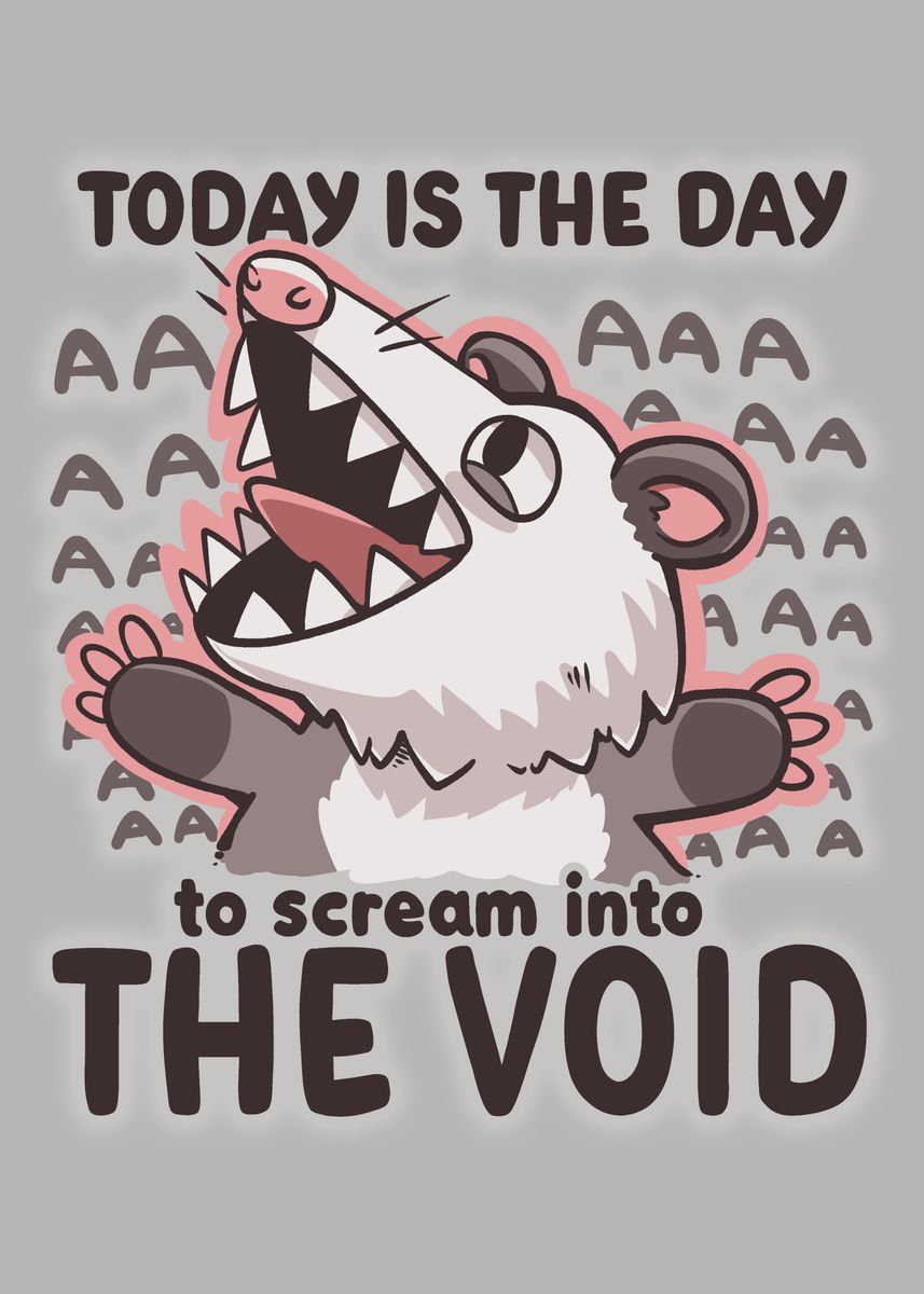 'Scream into the Void' Poster, picture, metal print, paint by Sarah ...
