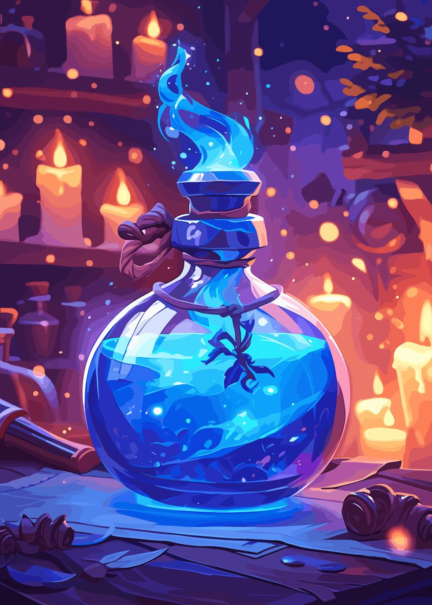 'Magical Potion' Poster, picture, metal print, paint by SuperNova ...