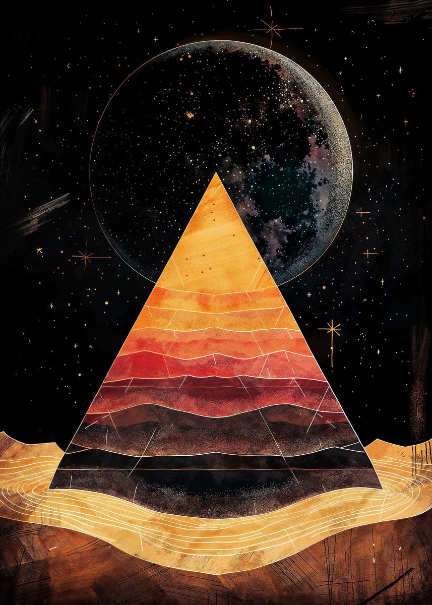 'Lunar Triangle Dream' Poster, picture, metal print, paint by Katsu ...