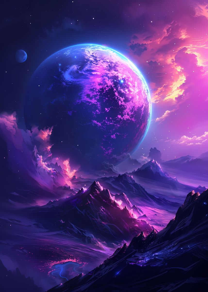 'Crystal Planet' Poster, picture, metal print, paint by Luong Phat ...