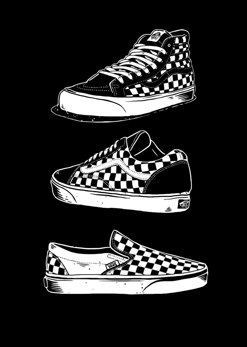 'Old Skool' Poster, picture, metal print, paint by BB Creative | Displate