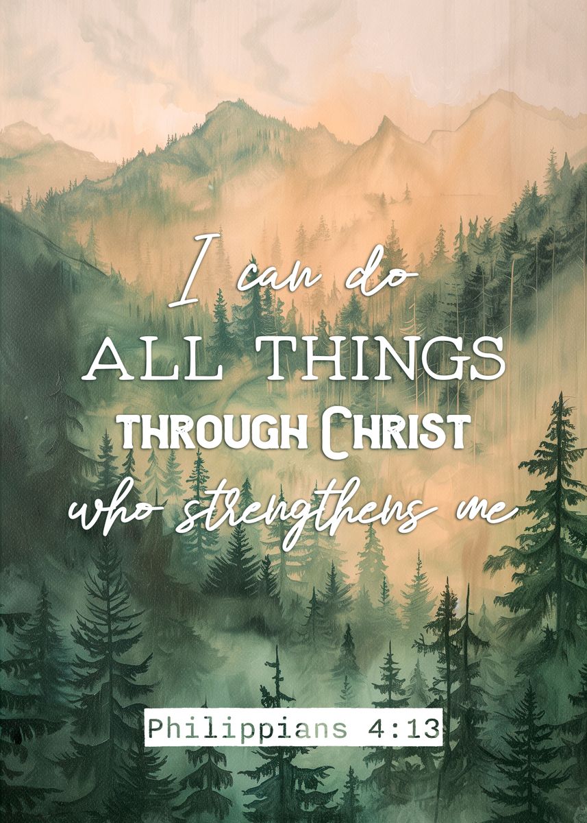 'I can do all things' Poster, picture, metal print, paint by The ...