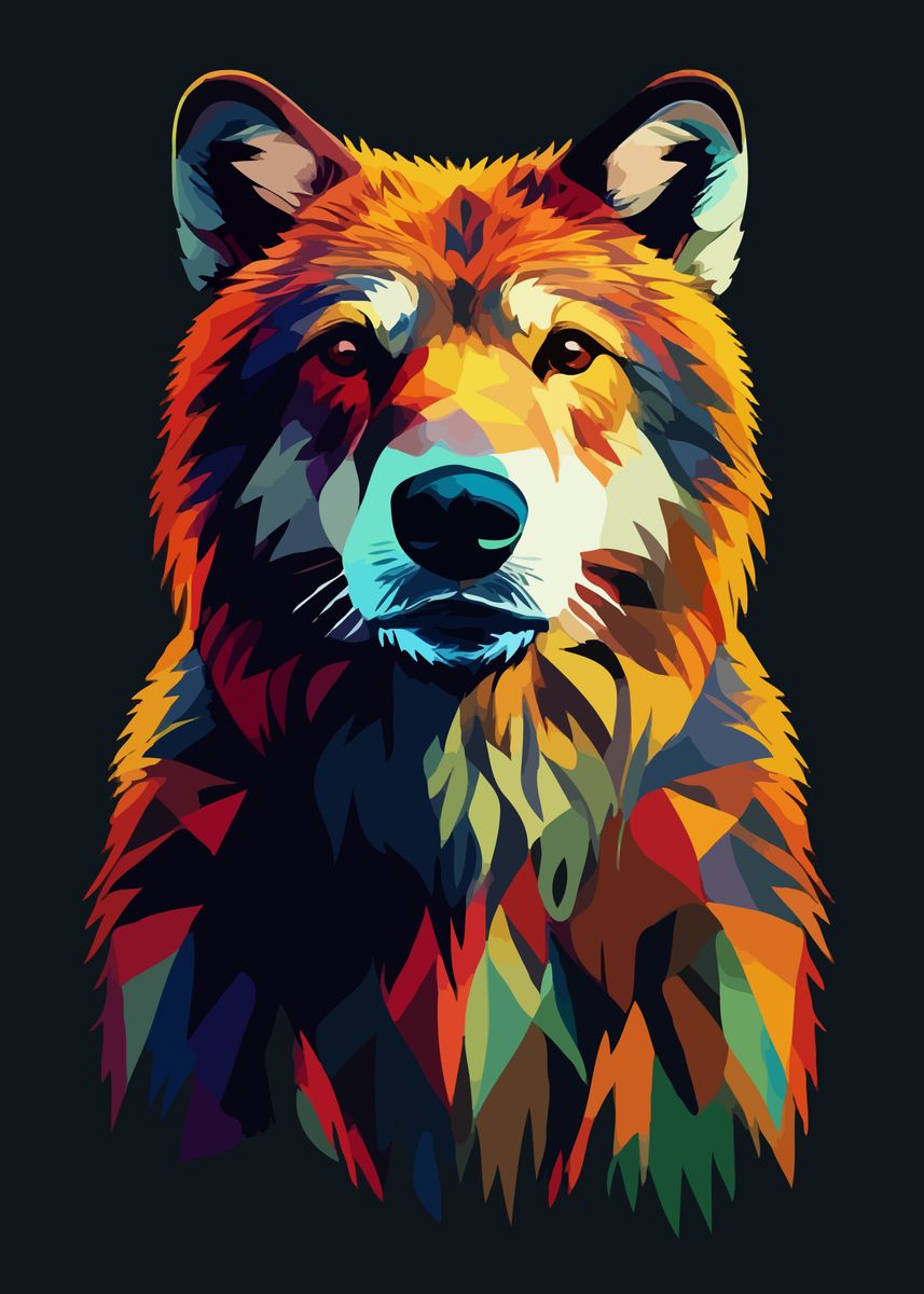 'Bear Digiart ' Poster, picture, metal print, paint by Awesome Poster ...