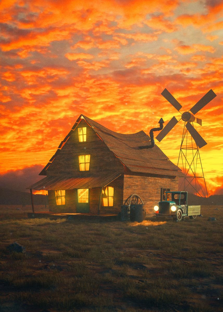 'Nowhere' Poster, picture, metal print, paint by Dr Shader | Displate