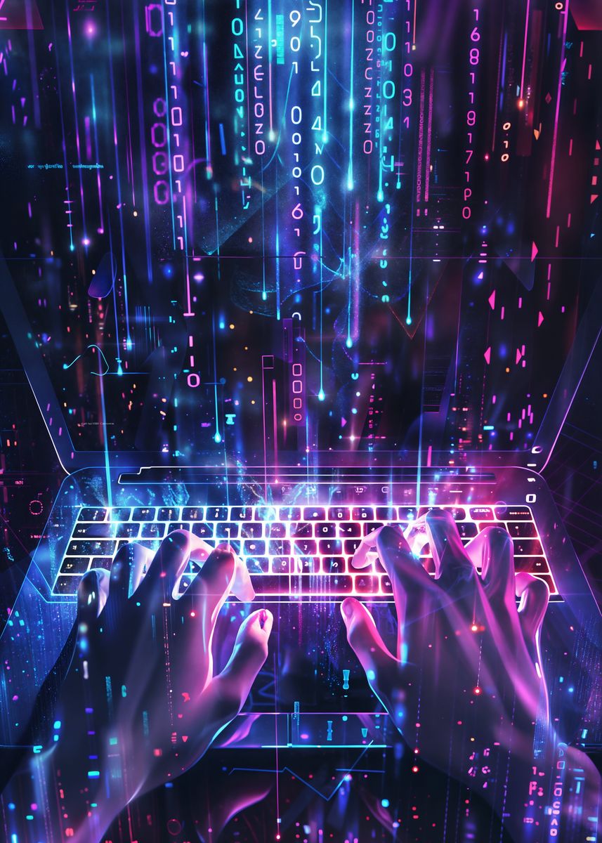 'Keyboard' Poster, picture, metal print, paint by FusionDesigns | Displate