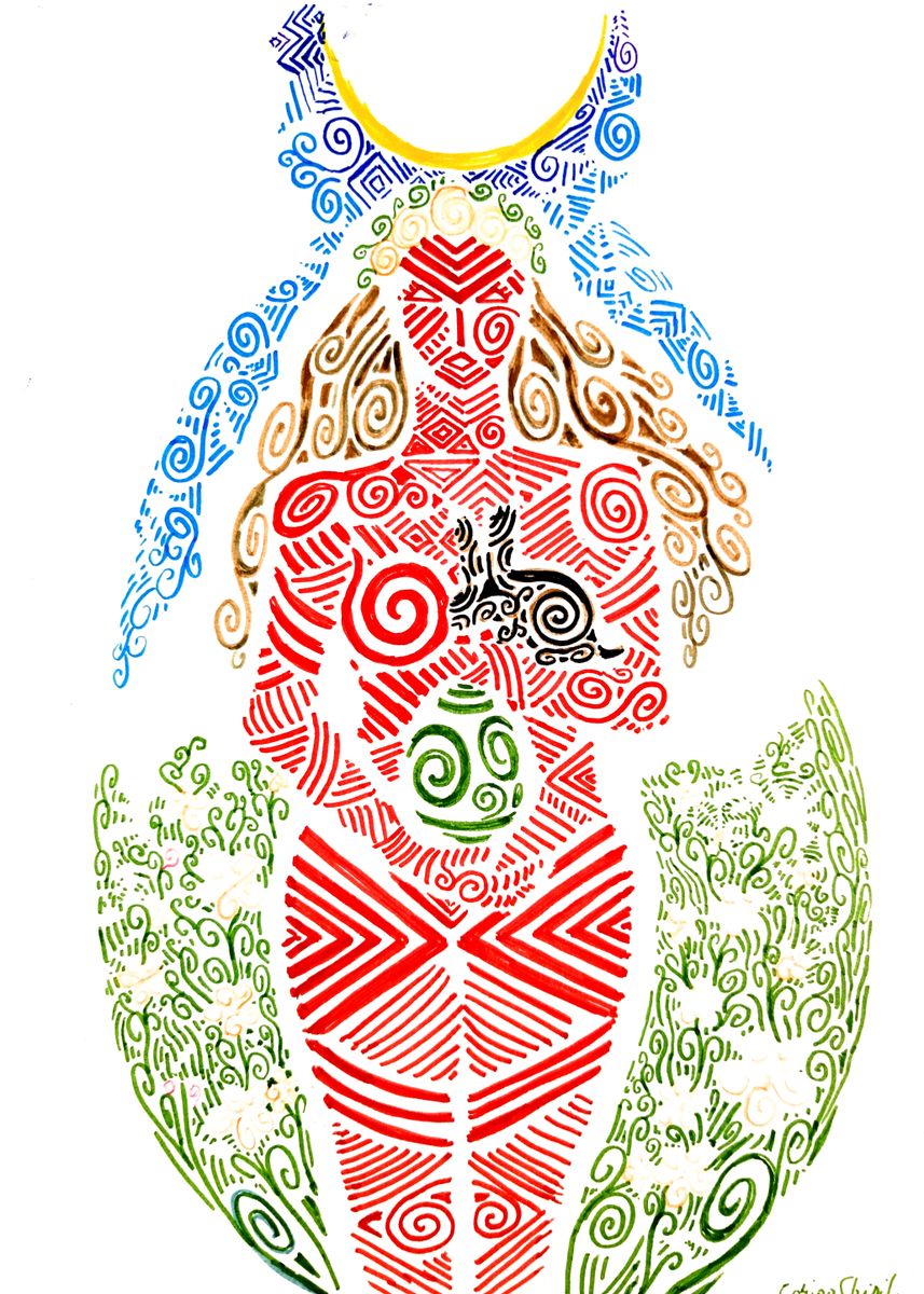 'Goddess Eostre or Ostara' Poster, picture, metal print, paint by ...